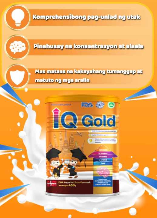 IQ GOLD MILK SUPPLEMENTS ENHANCE BRAIN CELL ACTIVITY FDA APPROVED ...