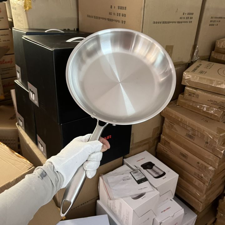 Thickened LUNKAI Three-layer Steel 18/10 Stainless Steel Flat Bottom ...