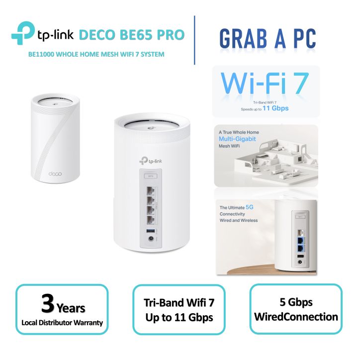 TP LINK DECO BE65 PRO MESH ROUTER | Lazada Singapore