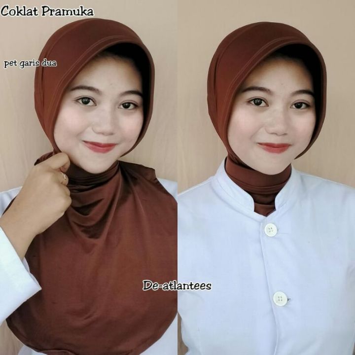 Jilbab Coklat Pramuka Premium | Lazada Indonesia