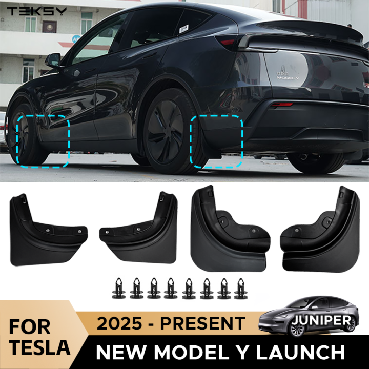 Mud Flaps For Tesla New Model Y 2025 Launch Juniper No Drilling/Tape ...