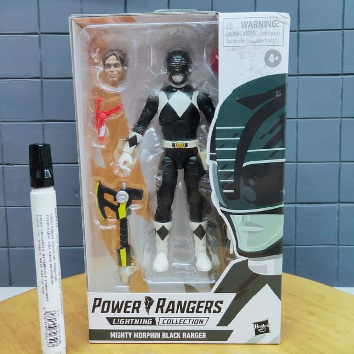 mainan action figure mighty morphin black ranger Power ranger hitam ...