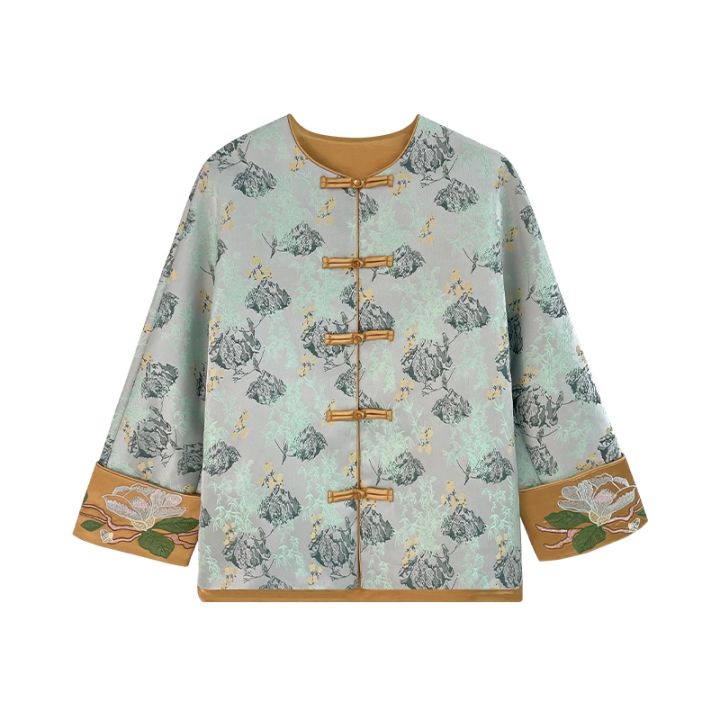 JK＆JS | เสื้อแจ็คเก็ตผู้หญิงสไตล์จีนใหม่ JKJS ฤดูใบไม้ร่วง 2025 กระดุม ...