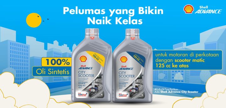 Oli Motor Matic Shell Advance Ultra City Scooter Oil 10W-30 Dan 10W-40 ...