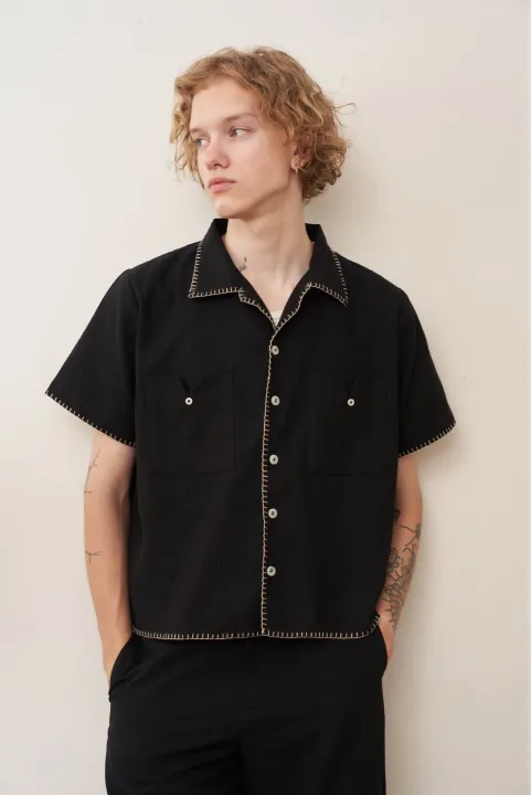 Pickle Projects— Rick rack classic black s/s (ปักด้วยมือ) | Lazada.co.th