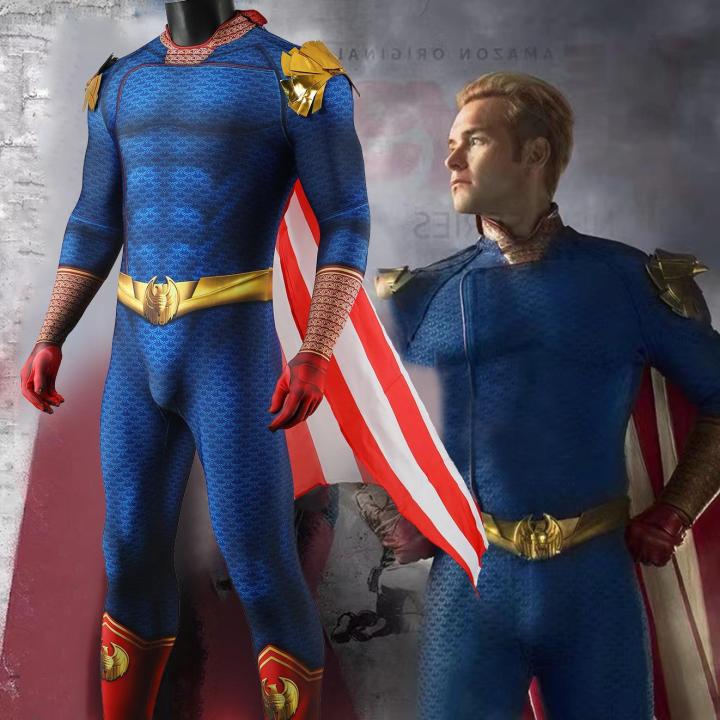 Homelander Season 4 Tight Suit Cosplay Costume Halloween One-Piece Suit ...