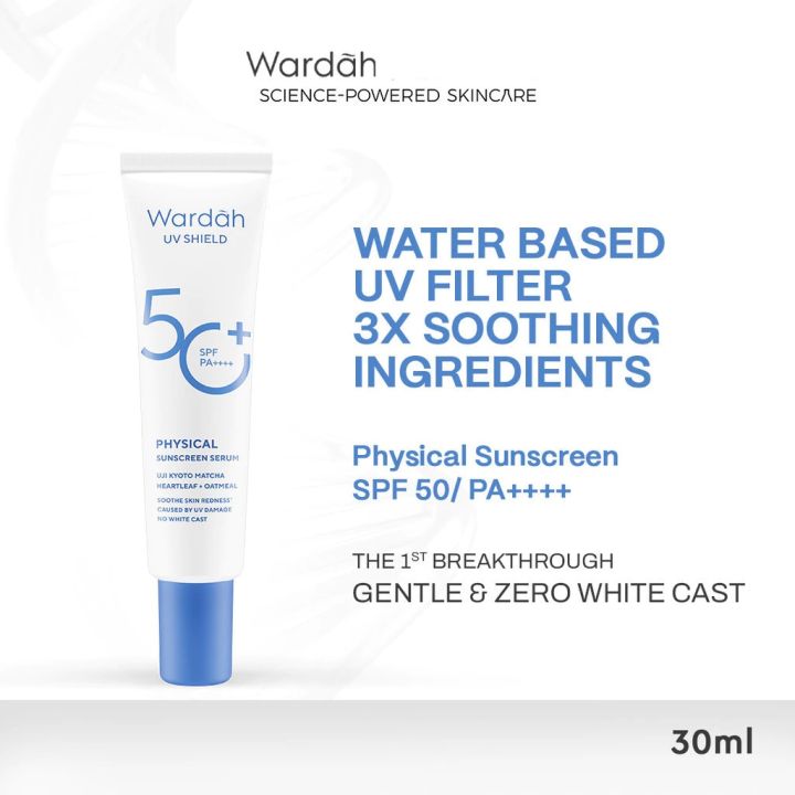 Wardah UV Shield Physical Sunscreen Serum - 30ml | Lazada Indonesia