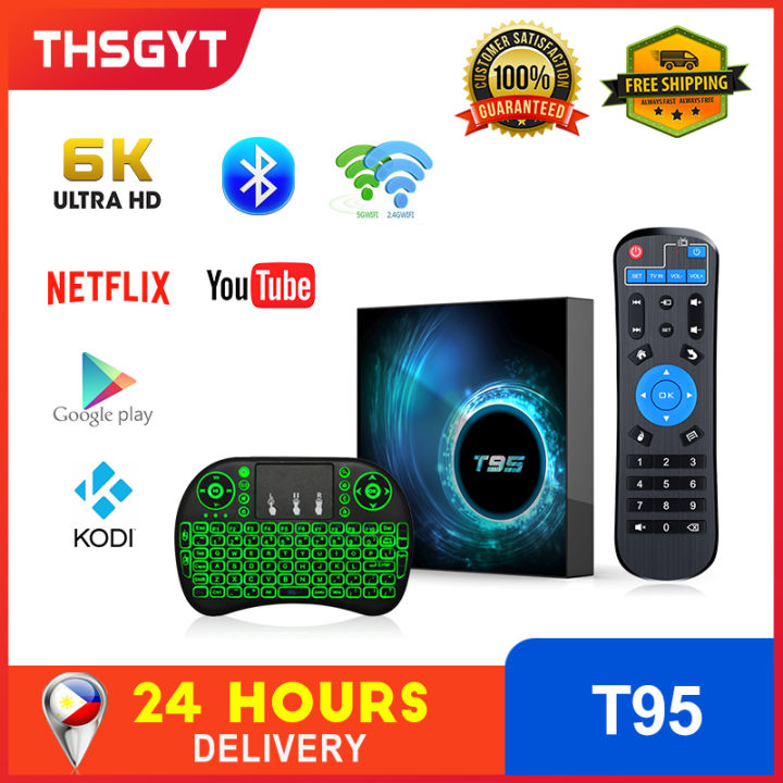 New T95 4GB+128GB Android 10 Bluetooh And Wifi Smart Tv Android Box ...