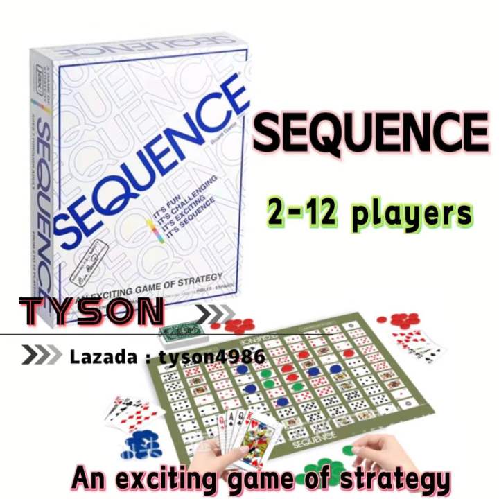 Sequence Strategy Board Game Kids Family Fun Party Games (English ...