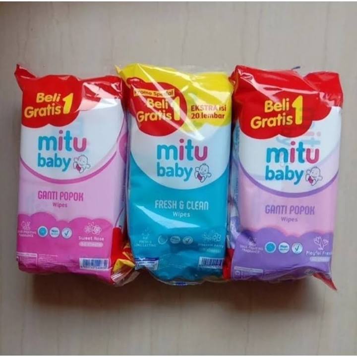 Mitu Tissue Tisu basah 50 sheets by 1 get 1 / tissue tisu basah mitu ...