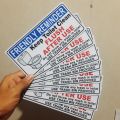 FRIENDLY REMINDER KEEP TOILET CLEAN FLUSH AFTER USE SIGNAGE PVC TYPE ...