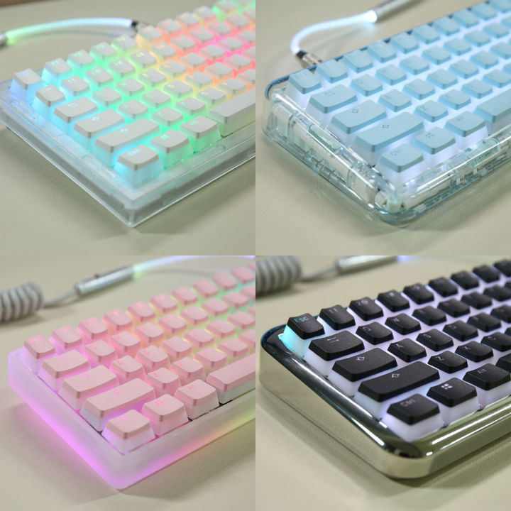 ZIFRIEND Pudding KeyCap 130 Keys Customized PBT Material Mechanical ...