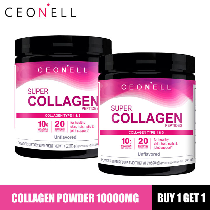 CEONELL Super Collagen Peptides Powder Collagen Supplement Improve Hair ...