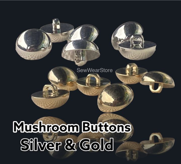 Gold or Silver Mushroom Buttons | Lazada PH
