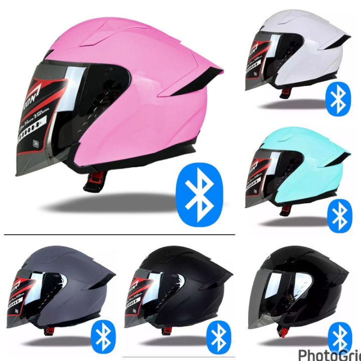 HELM ALV GENOS VERSI BLUETOOT HELM HALF FACE ORIGINAL ALV STANDAR SNI ...