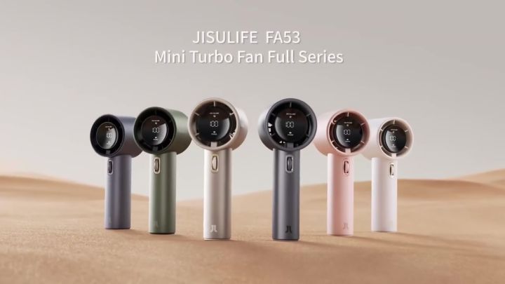 JISULIFE Handheld Fan Portable Bladeless Mini Fan Recharable 100 Level ...