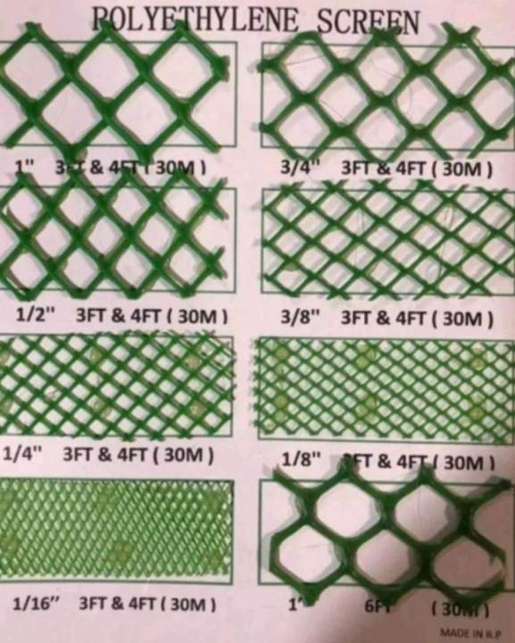 4ft Chicken screen net PVC green net for gardening, fence, garden ...