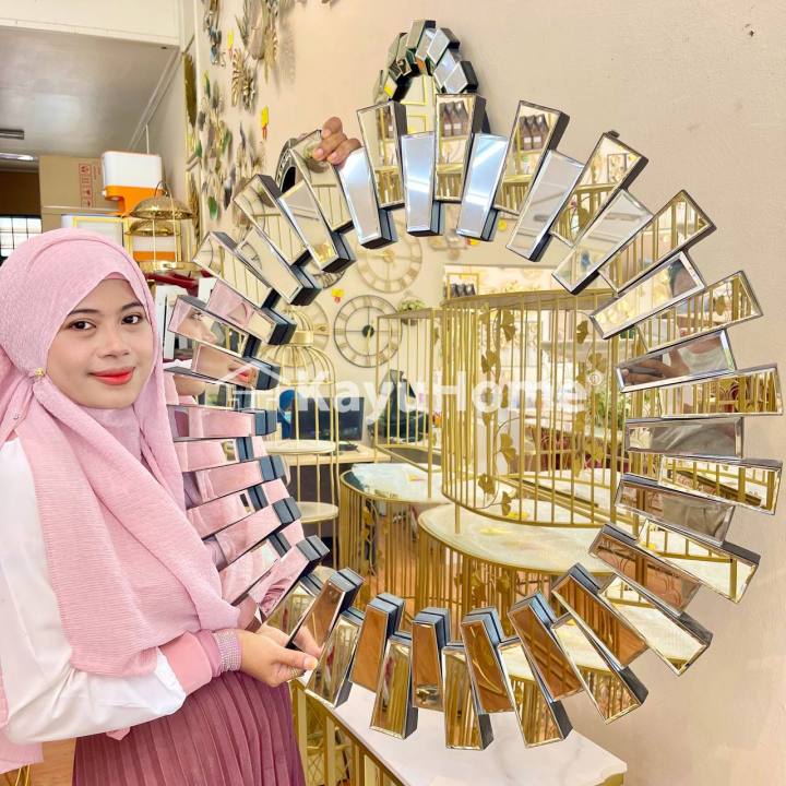 🥰NEW ITEM KAYUHOME🥰 Cermin Moden Mirror Premium Style Home Deco | Lazada
