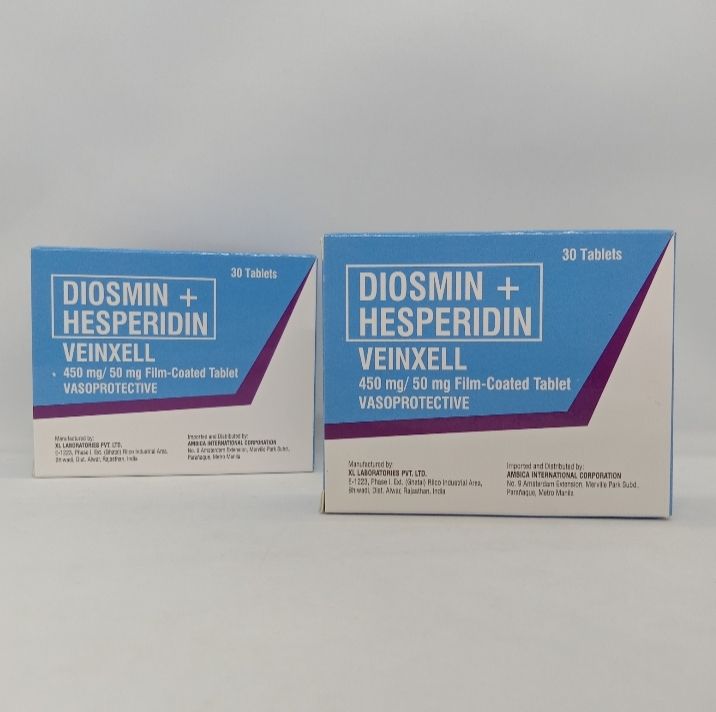 DIOSMIN HESPERIDIN (VEINXELL) 30 Tablets 450mg/50mg coated tablet | Lazada PH