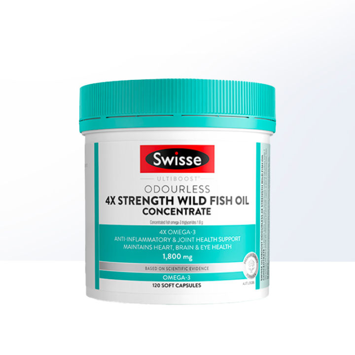 Swisse | High Strength Deep Sea Fish Oil Omega 3 Softgel Capsules 120 ...