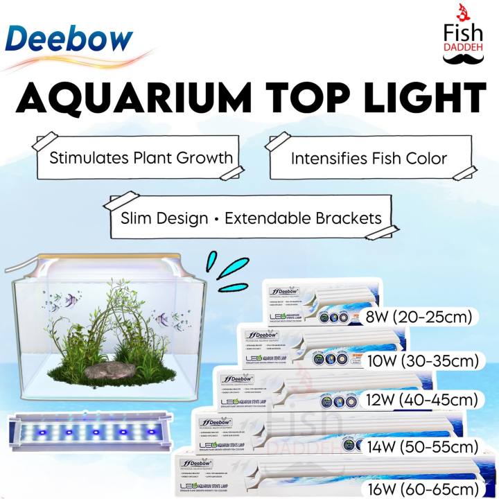 Deebow Aquarium LED Light DEE 20cm 30cm 40cm 50cm 60cm | Lazada PH