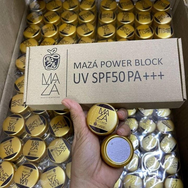 (ยกกล่อง 10 ตลับ) MAZA UV sunscreen กันแดดมาช่า มาซ่า | Lazada.co.th