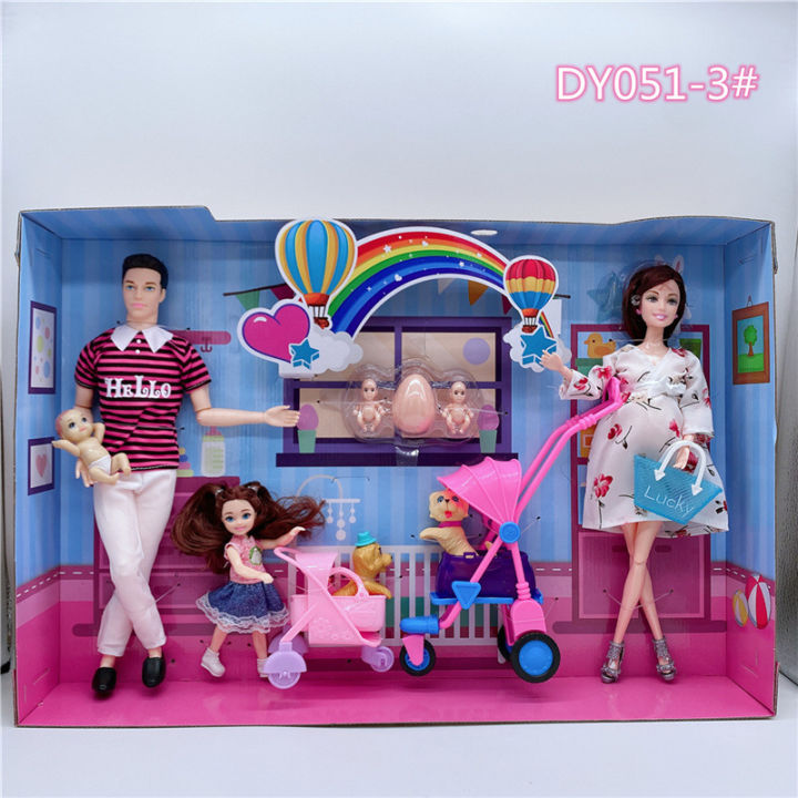 Princess Baby Doll Pregnant Toy Set for Girls Big Belly Baby Birth ...