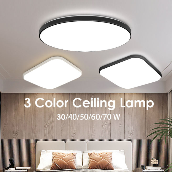 CHENBEN 3 Colors Change Led Ceiling Light 220V-240V 50W 70W 72W Modern ...