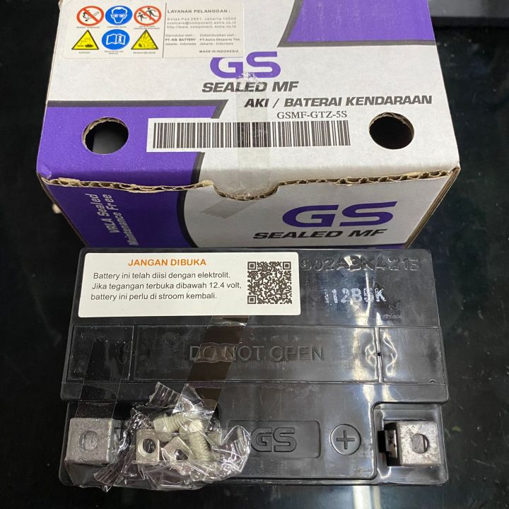 Aki Gs Astra GTZ5s Aki motor KeringAKI MOTOR HONDA BEAT / VARIO / MIO ...