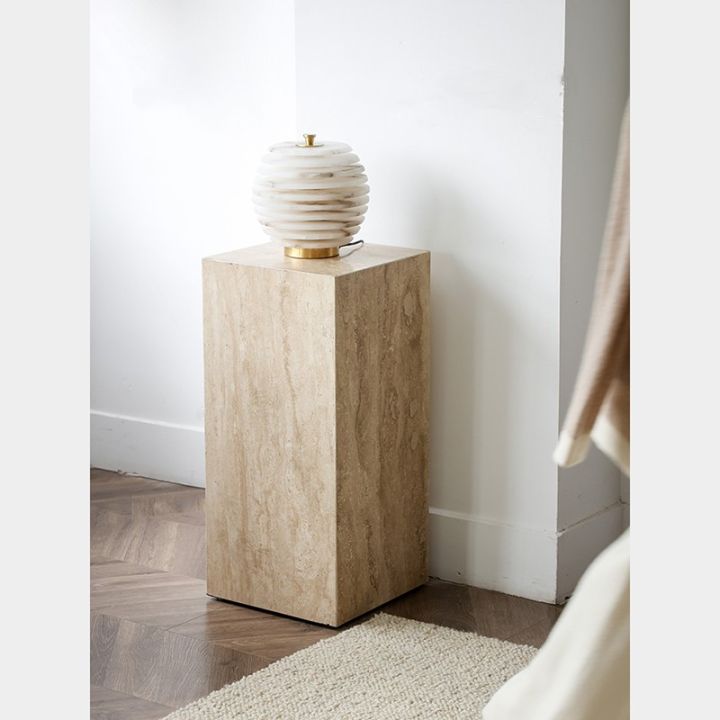 Modern Simple Design Marble Plinth Travertine Cube Coffee Table Stand ...