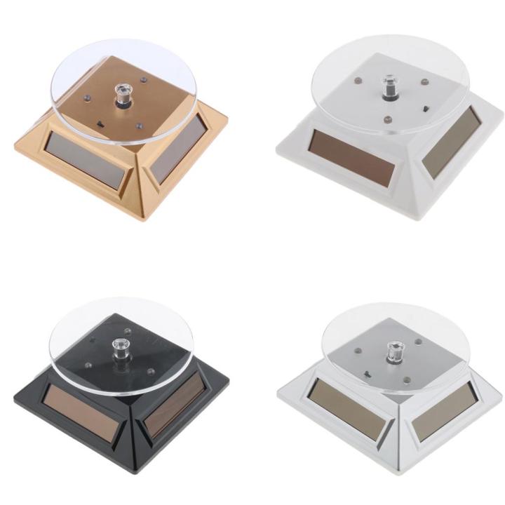 Turntable 360°Rotating Stand Premium Solar Powered Jewelry Spinner ...