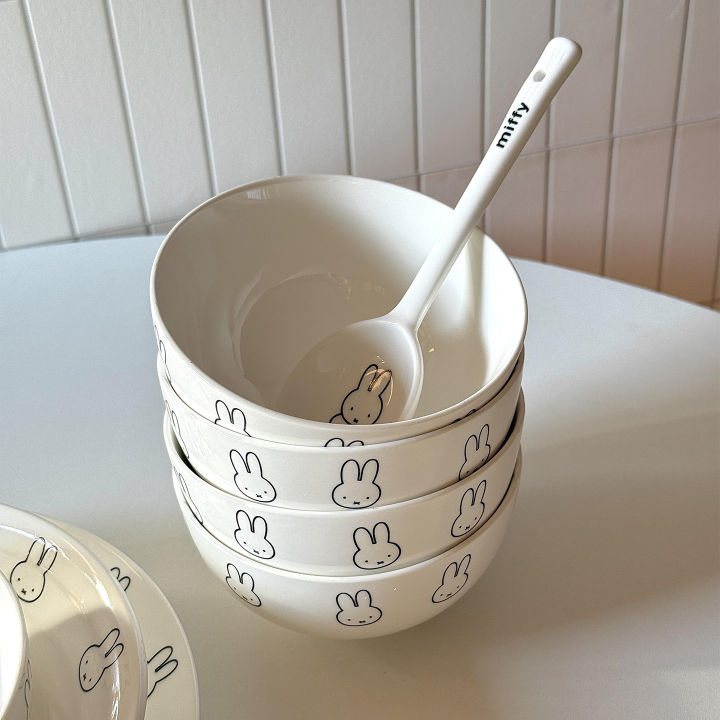 Japanese Cartoon Ceramic Bowl High Aesthetic Value Dining Utensils Rice ...