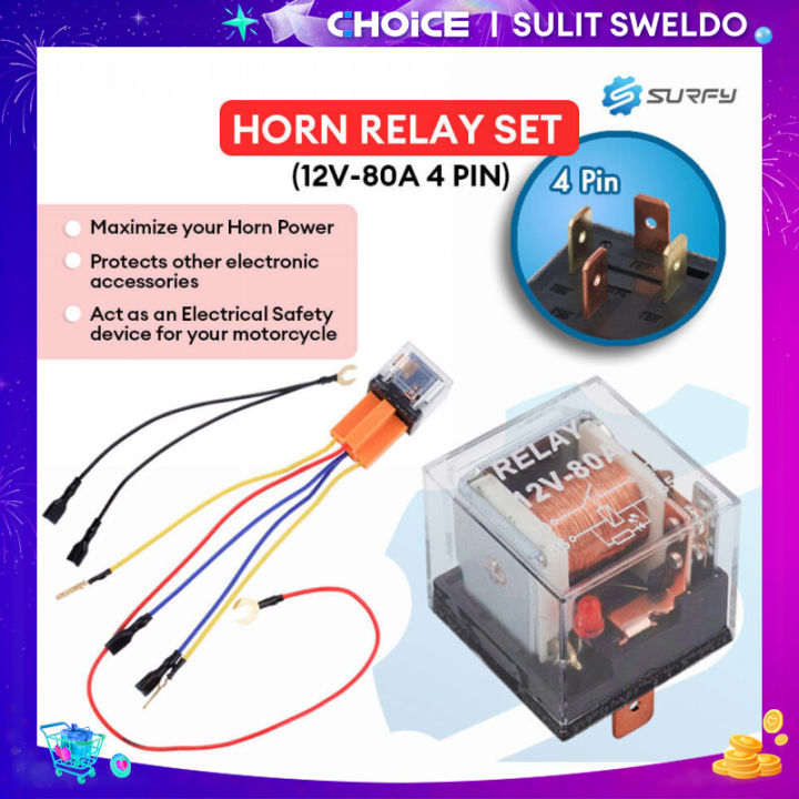 Horn Relay Mini Driving Light Realy Transparent Socket And Harness 4pin ...