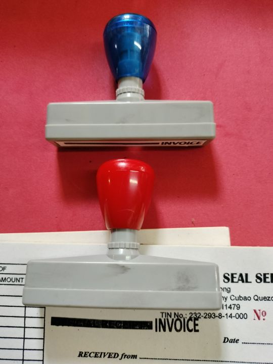 invoice with line self ink stamp invoice stamp 10x70mm | Lazada PH