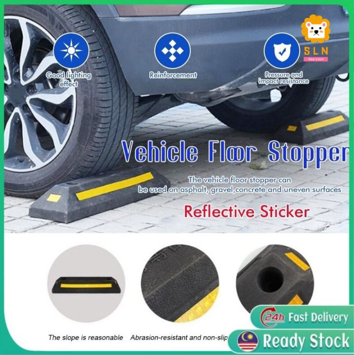 Rubber Stopper Rubber Curb Parking Block Wheel Stopper Penahan Tayar ...