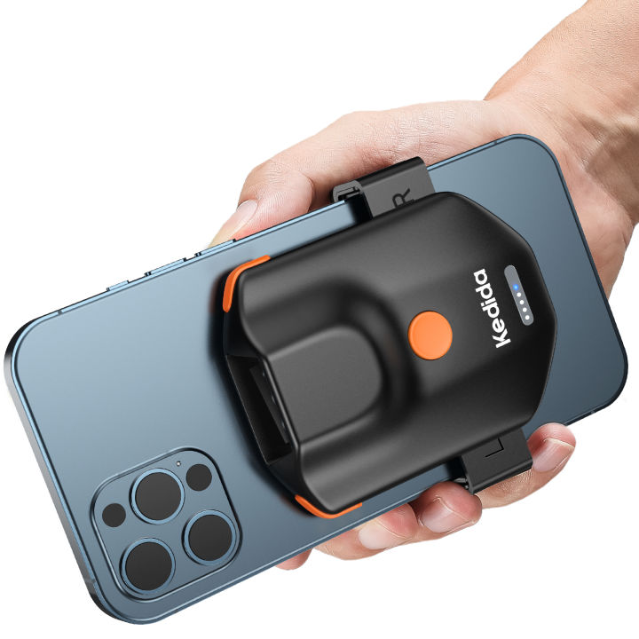 Kedida 1D/2D QR Bluetooth Barcode Scanner, Portable Back Clip Wireless ...
