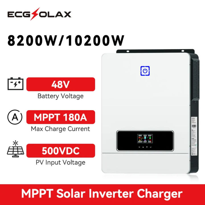 ECGSOLAX 10.2KW Hybrid Inverter 48v Off Grid/On Grid Switchable Solar Inverter with WiFi Built ...