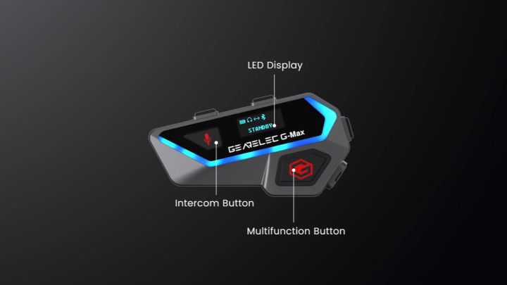 GEARELEC G-Max Group Of 6 Wireless Intercom Bluetooth Helmet Motorcycle ...