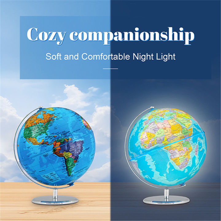 Full English Globe Earth Map Cross-Border English World Map Teaching ...