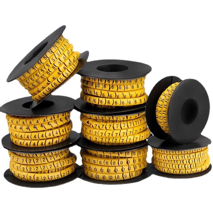 Digital Number Pipe Cable Labeling Tube 0-9 Letters A-Z Identifier for ...
