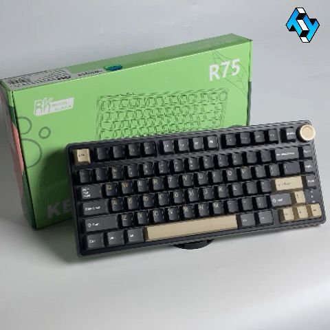 Royal Kludge RK R75 Mechanical Keyboard Wired with Volume Knob 75% TKL Custom Gaming Keyboard ...