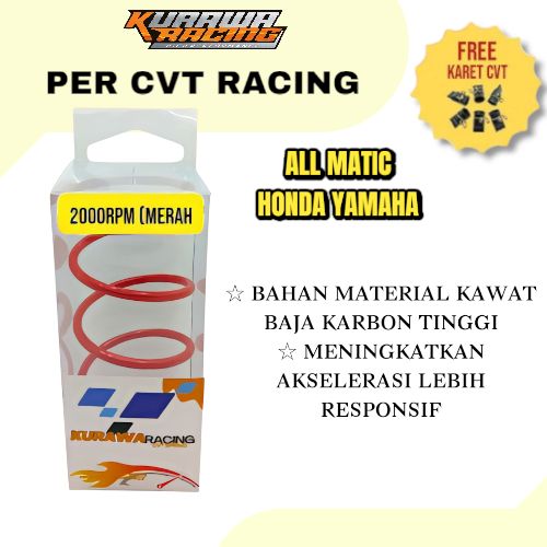 PER CVT 2000 RPM ALL MATIC KURAWA RACING | CVT | (Beat/Vario/Scoopy/Mio ...