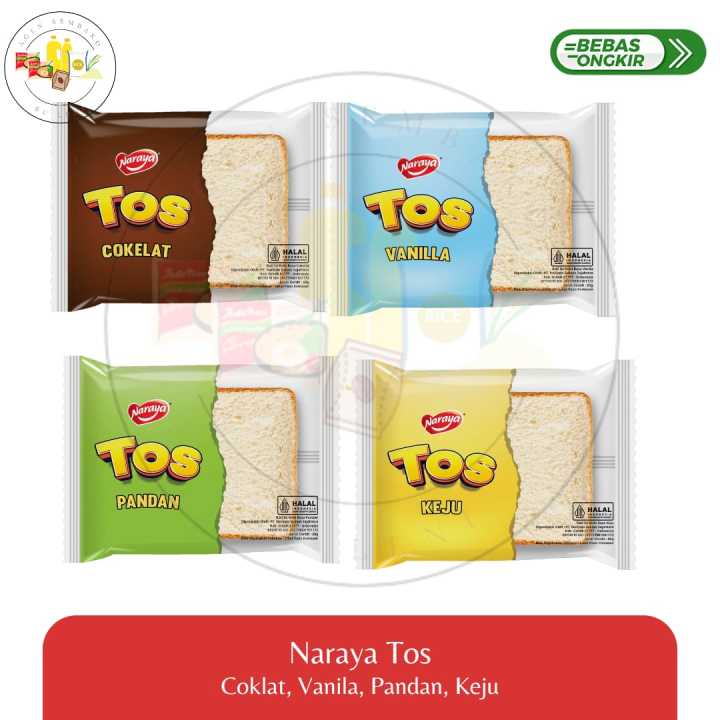Roti Naraya Ros Rasa Coklat, Keju, Vanila dan Pandan | Lazada Indonesia