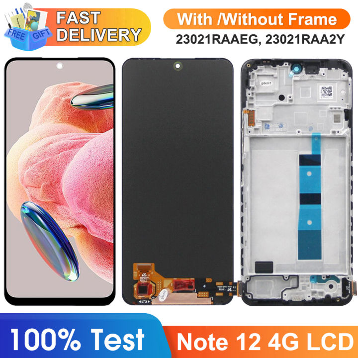 หน้าจอสำหรับ Xiaomi redmi Note 12 4G 23021raaeg หน้าจอ23021RAA2Y LCD ...