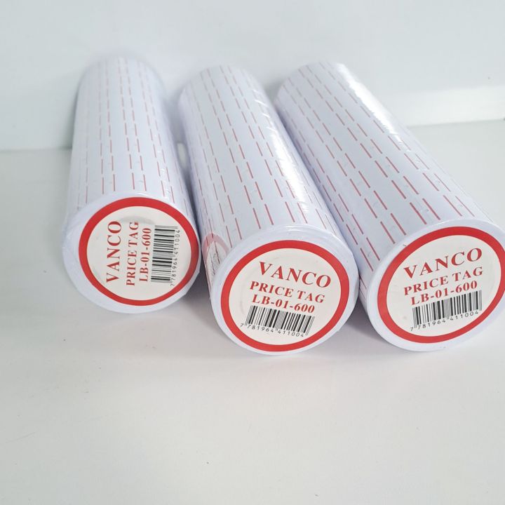 Kertas Label Harga Roll Vanco 1 Line 10 Roll ukuran 12cm x 21cm murah ...