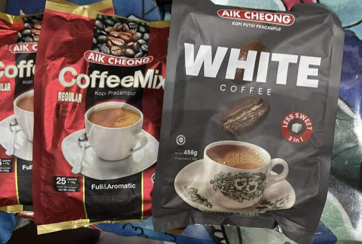 AiK Cheong coffee mix regular 25pcsx18g and white 12x38g matcha latte 12pcs | Lazada PH