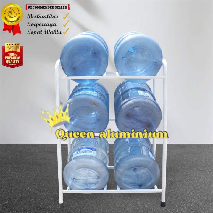 Rak Galon Besi 3 Susun Double Warna Putih | Lazada Indonesia