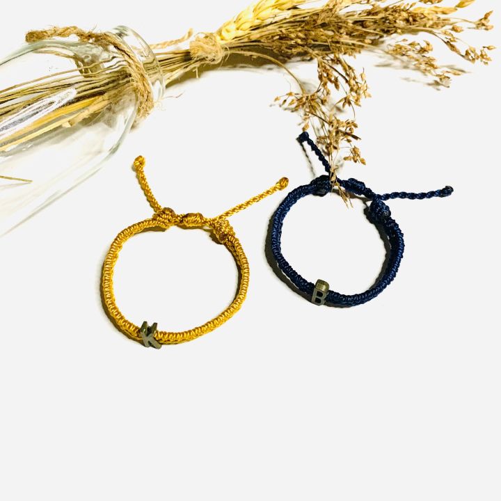 Gelang Tali Couple Pasangan Simple Aesthetic Inisial Huruf A Sampai Z ...