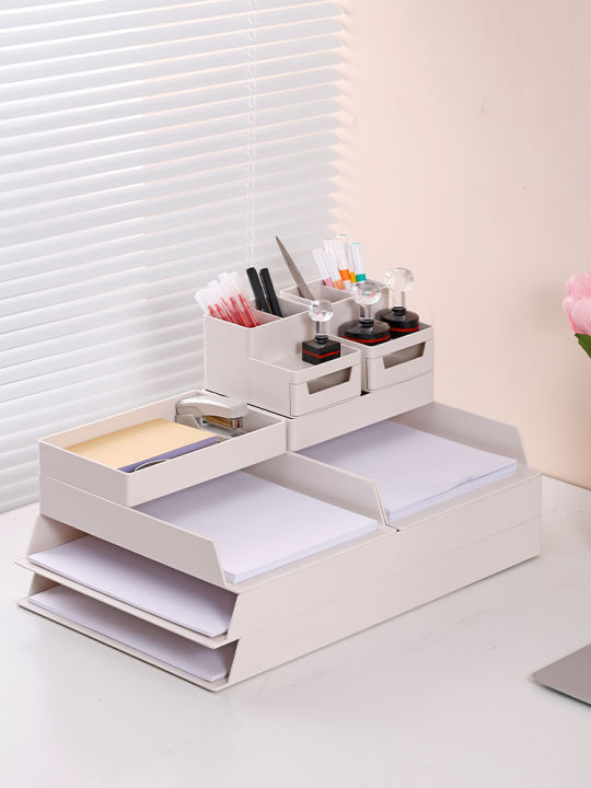 Japanese Style Creative Square A3 Paper Desktop Organizer Box Office ...