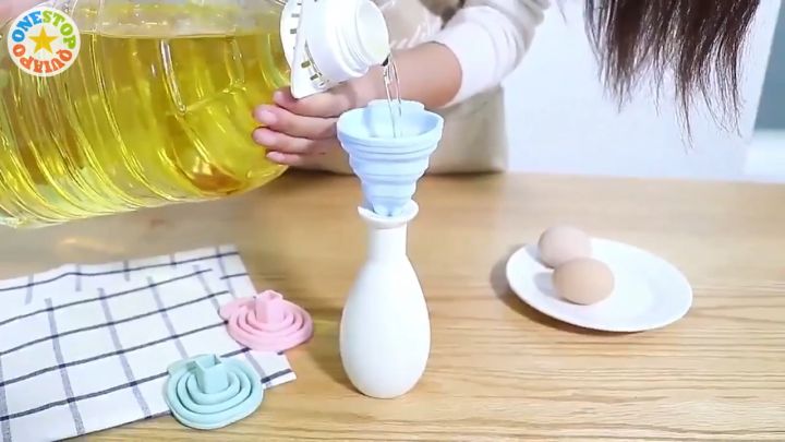 OSQ Multi-Purpose Foldable Mini Funnel Kitchen Device for Water Oil ...